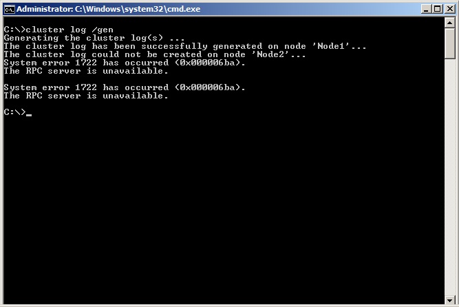 Cluster Logs in Windows Server 2008?? – MSSQLTREK