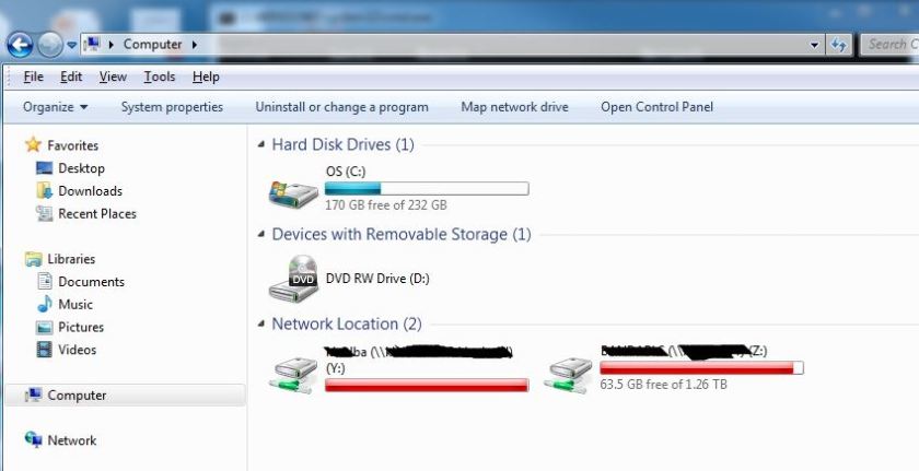 The Network folder specified is currently mapped using a different user name and password ...