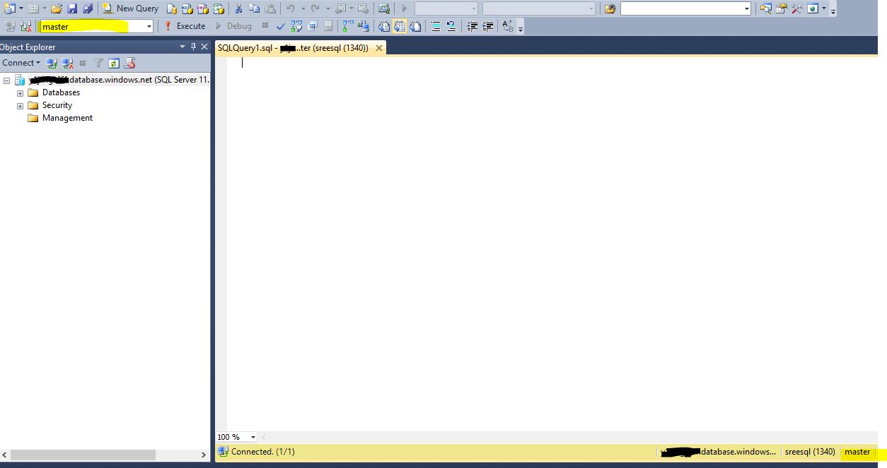 Azure SQL DB using SSMS – Things you should know. – MSSQLTREK