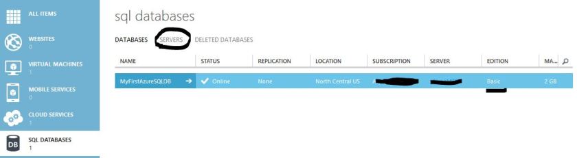 Getting started with Microsoft Azure – Creating Azure SQL Database(DaaS) – MSSQLTREK