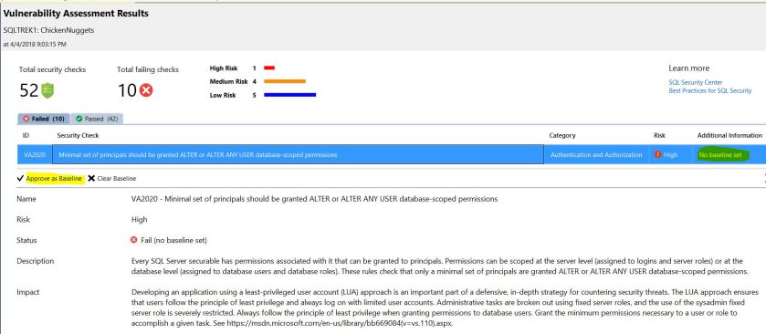 SSMS – Security Vulnerability Assessment(VA) – MSSQLTREK